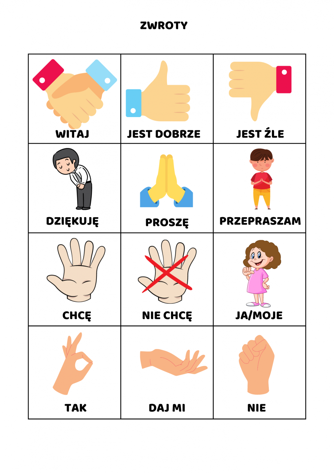 Piktogramy dla dzieci. Ściągnij najładniejsze piktogramy do druku ...