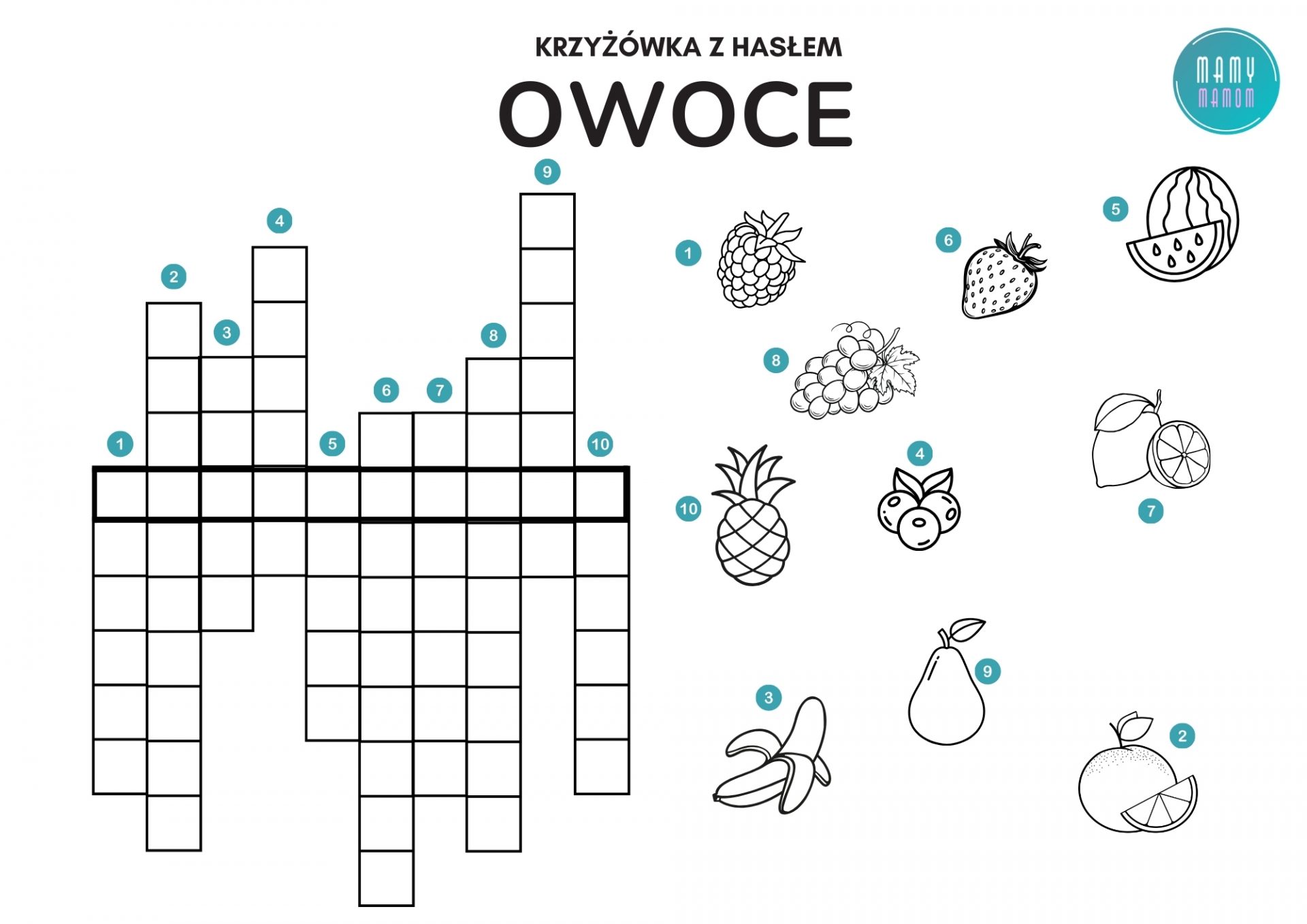 Krzyżówki dla dzieci – wydrukuj za darmo! - Mamy-mamom.pl