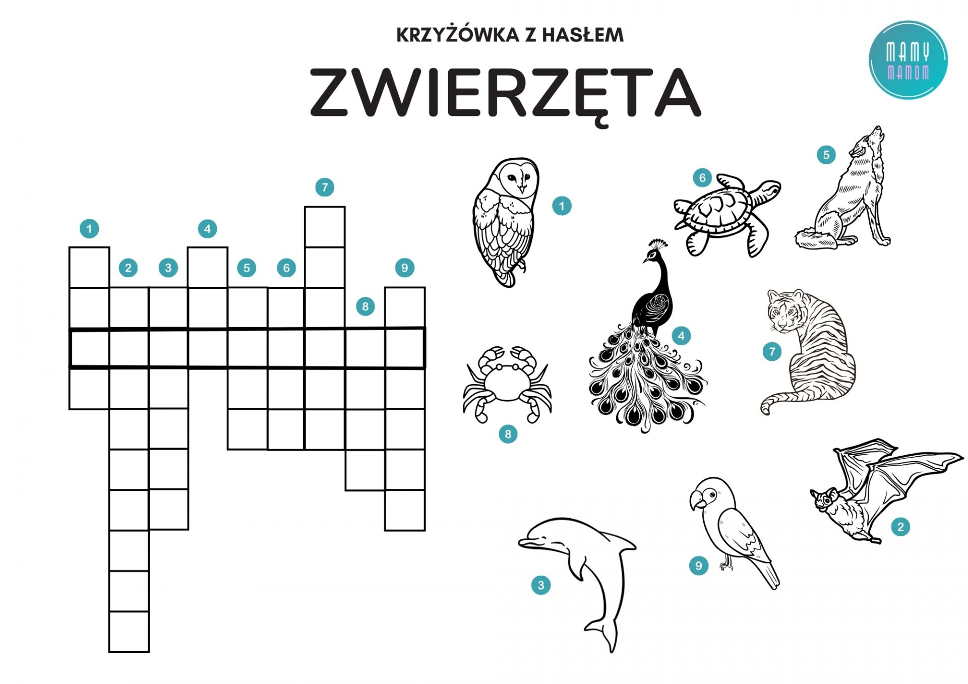 Krzyżówki dla dzieci – wydrukuj za darmo! - Mamy-mamom.pl